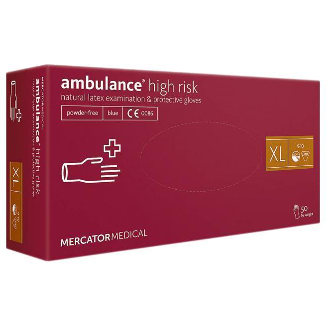 Рукавиці Сині Ambulance High Risk Латекс Підвищеної Міцності XL 50 Шт ...