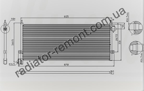 Радиатор кондиционера VOLVO FH/FL10 (ID#1106750522), цена: 3410 ...