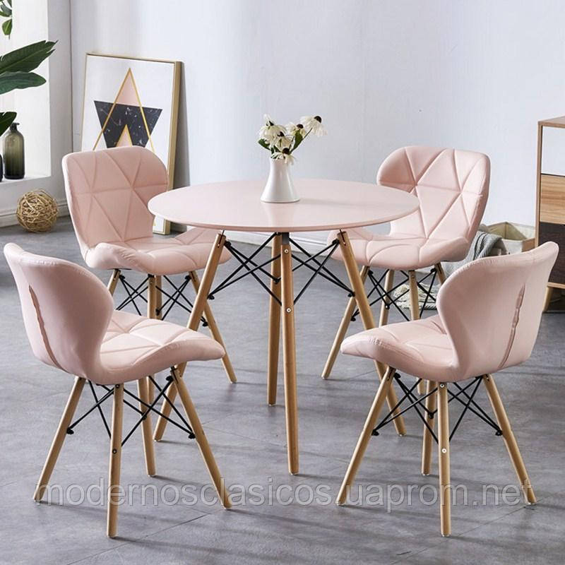 Стол для Кухни Дизайн Eames Тауэр 60, Круглый, Белый, Диаметр 60 См ...