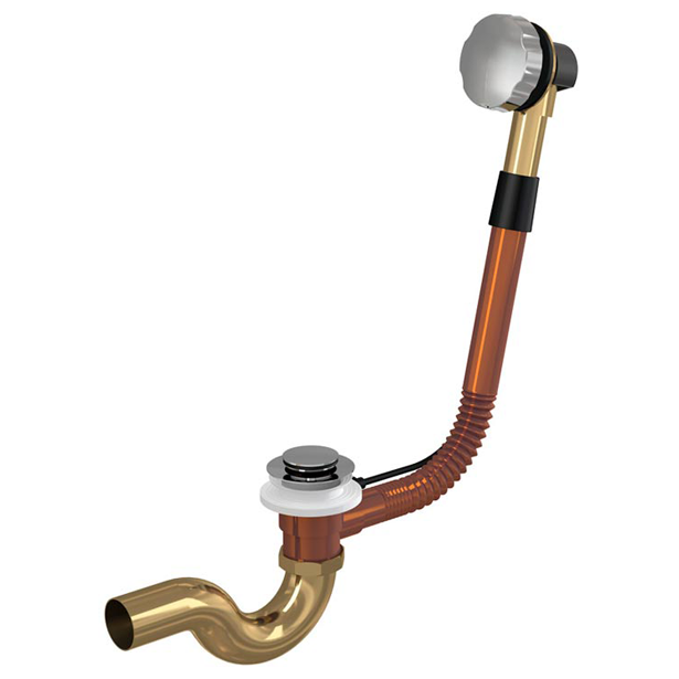 Купить Сифон латунный для ванны Ø40 Ghidini с автопробкой (art. 771C ...