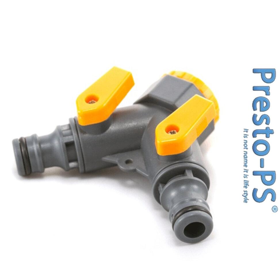 Адаптер тройник с кранами редукционный 1/2*3/4"в Presto-Ps 5002, цена ...