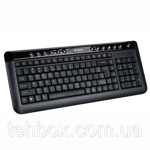 Купить Клавіатура A4-Tech KL-40 USB, чорна, X-slim Rus + Ukr. Чорна. 13 ...