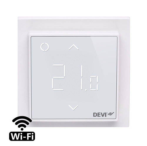 Терморегулятор DEVIreg Smart Pure White (Белый) Wi-Fi / программируемый / для теплого пола ...