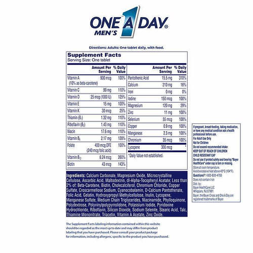 Купить Витамины One A Day для мужчин, состав для здоровья мужчин, 300 ...