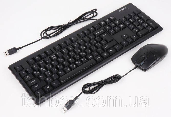 Комплект клавіатура з мишою A4Tech KM-72620D (Black) KM-720+OP-620D USB ...