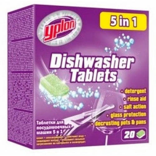 Купить Yplon таблетки для посудомоечных машин 5в1 20 шт, цена 97.50 ...