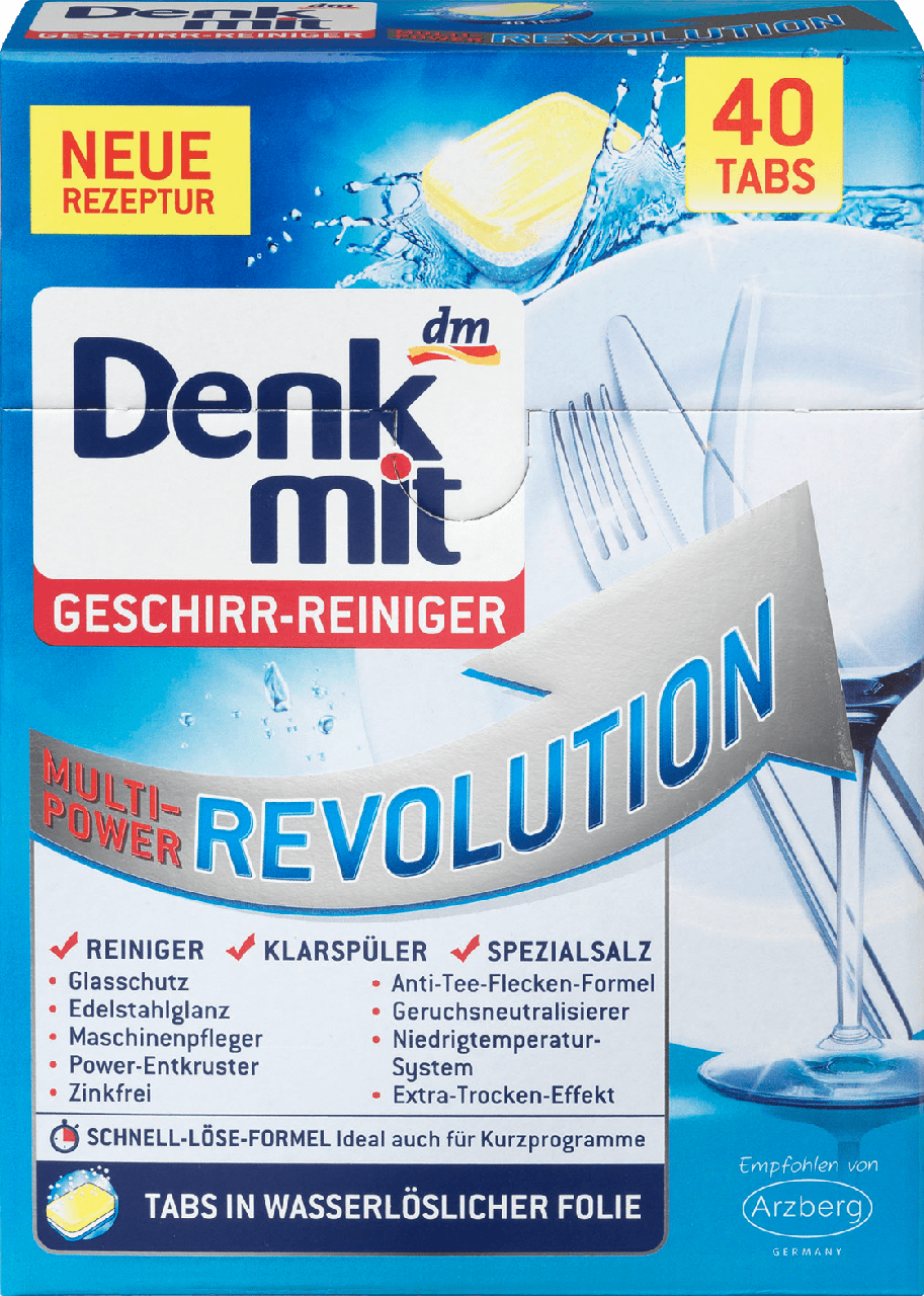 Denk Mit таблетки для посудомоечных машин Multi-Power Revolution 40 шт ...