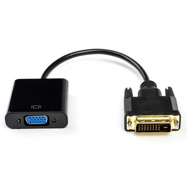 Переходник DVI-D > VGA (DVI-D Папа - VGA Мама), Atcom, Кабель 10см ...
