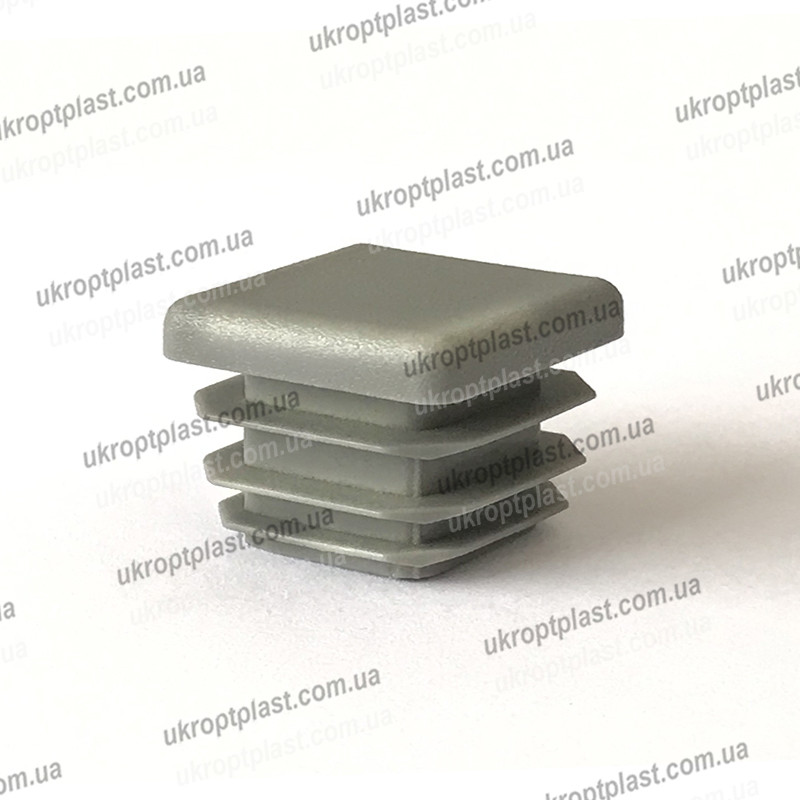 Заглушки пластиковые на трубу 30х30 мм СЕРАЯ | УкрОптПласт | Украина