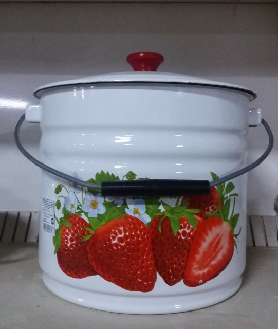 Ведро эмалированное 10л.с крышкой 41204-222/6 КМК(81-36) (ID#87037993 ...