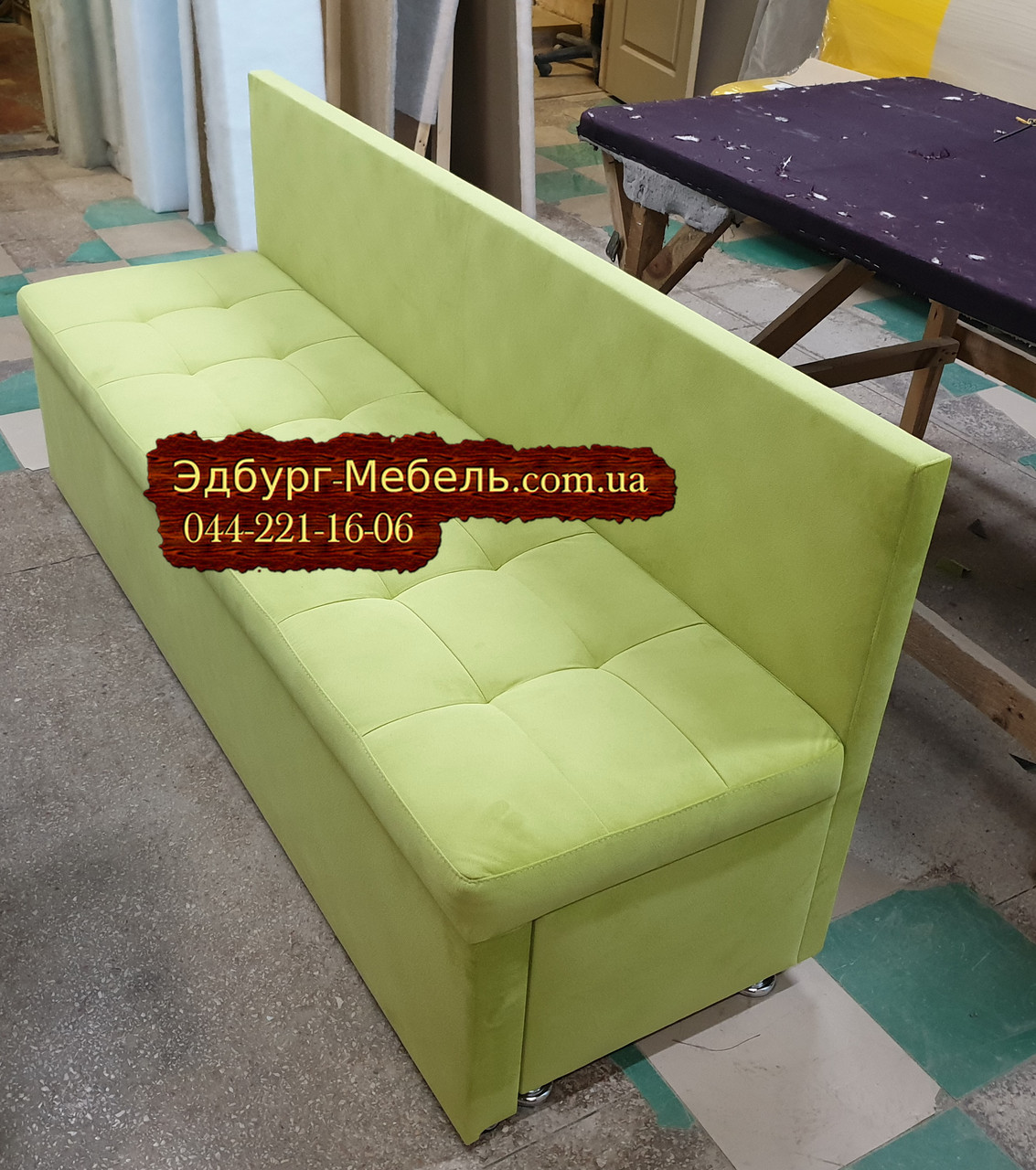 Диван для Узкой Кухни, Коридора со Спальным Местом 1800х550х800мм ...