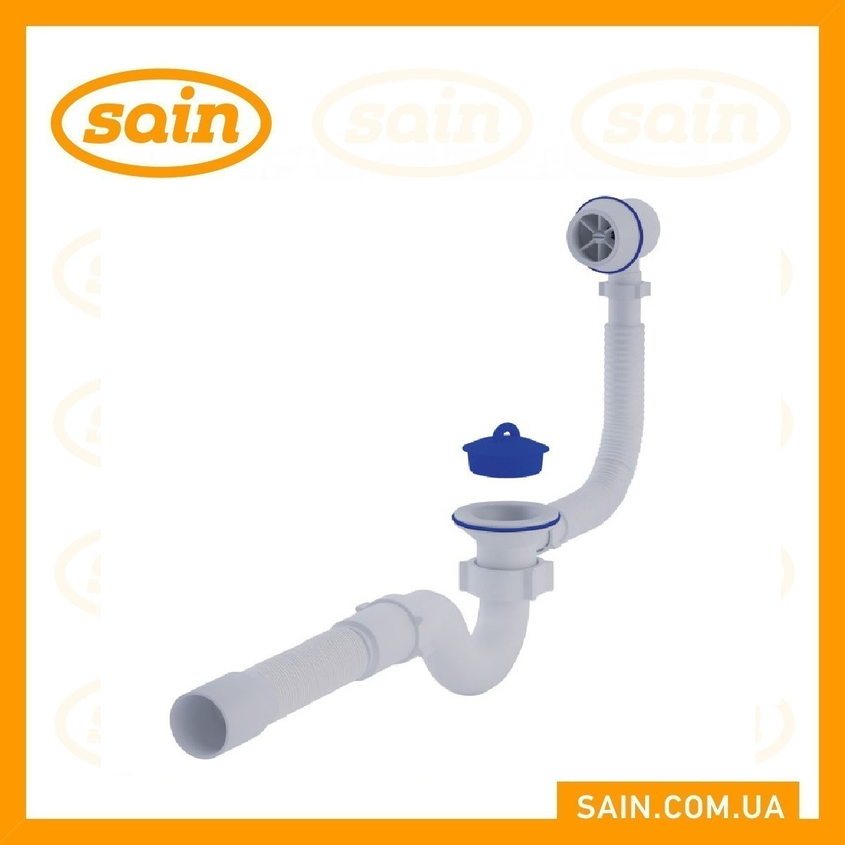 Купить АНИ Сифон (C6155) для ванны прямоточный, с выпуском и пласт ...