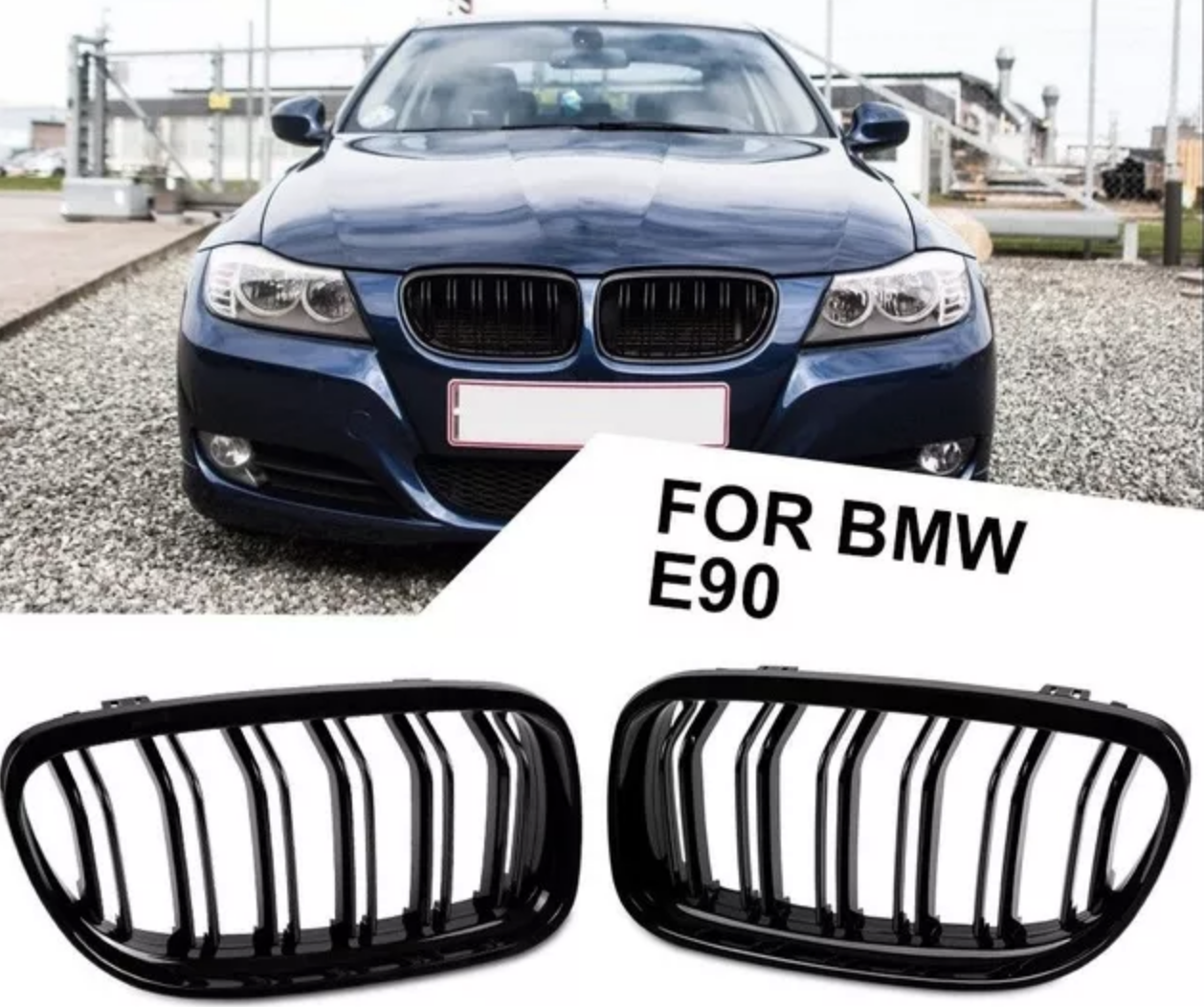 Купить Решетка радиатора ноздри BMW E90 E91 бмв е90 е91 черный глянец ...