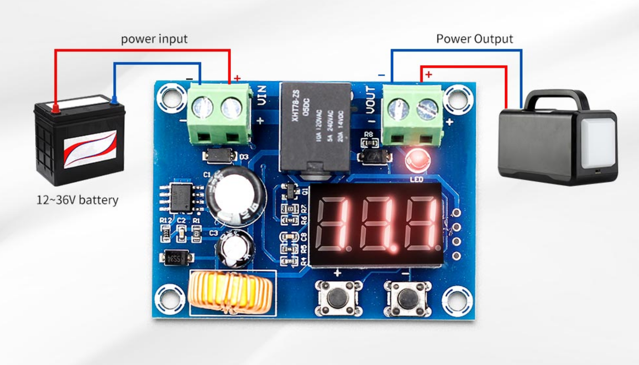XH-M609 12-36В контролер розряду акумуляторної батареї. балансир для ...