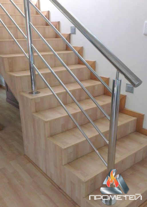 Перила/ограждения из нержавейки AISI 304, поручень Ø38 мм, стойка Ø38 ...