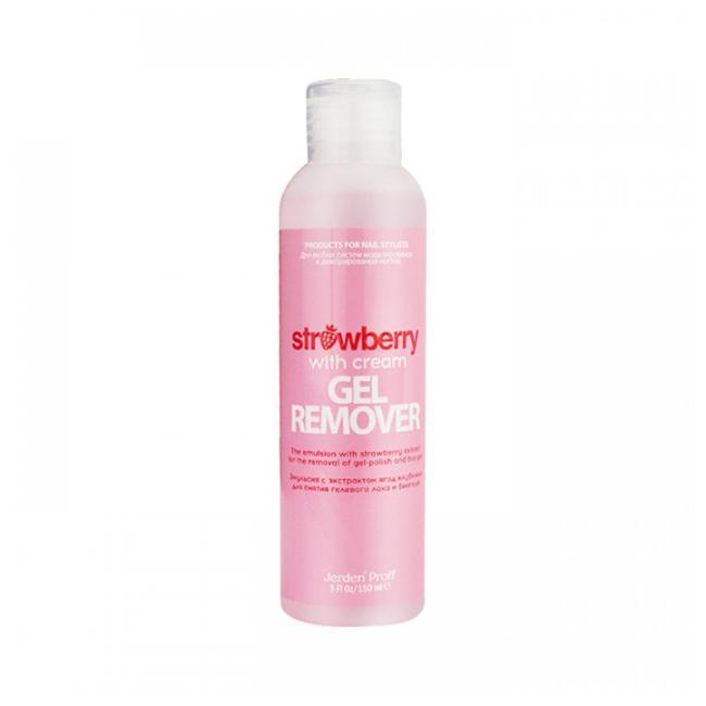 Купить Jerden 150 ml Gel Remover КЛУБНИКА СО СЛИВКАМИ (ср-во для снятия гель-лака ), цена 112.14 ...