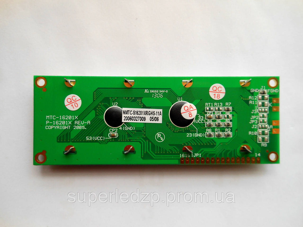 Индикатор ЖКИ MTCS -16201 ,БЕЗ ПОДСВЕТКИ Аналог RC1602EYKYCSX ...