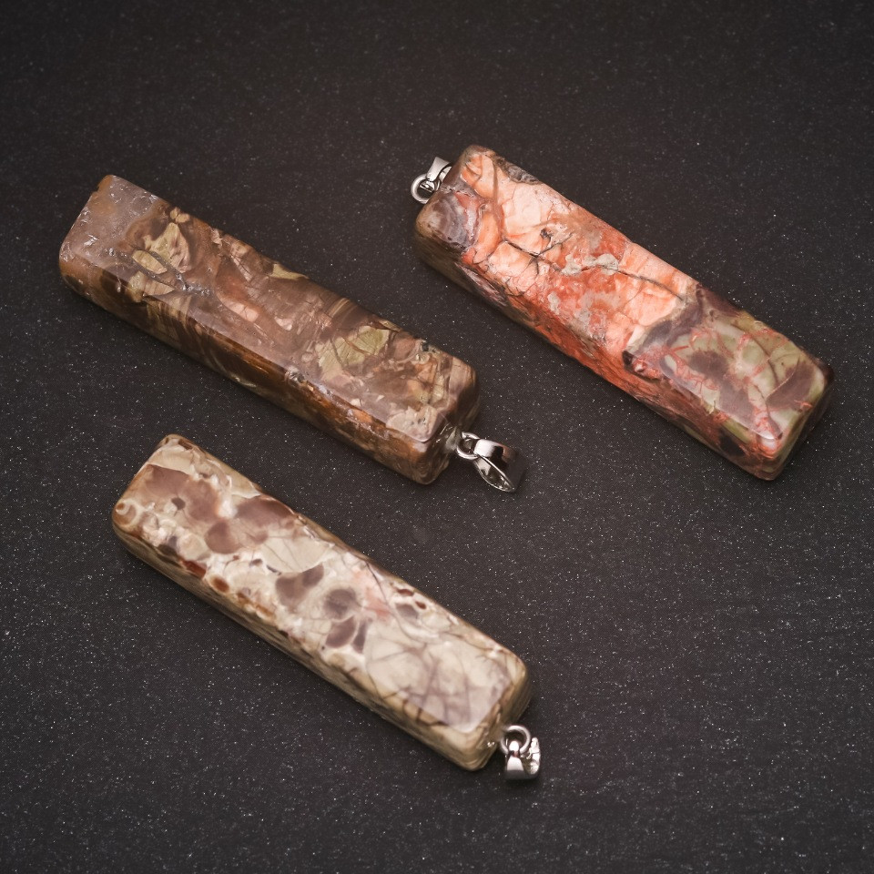 Кулон Натуральный Камень Яшма Пикассо 13х54 мм — Купить Недорого на Bigl Ua 1148083727