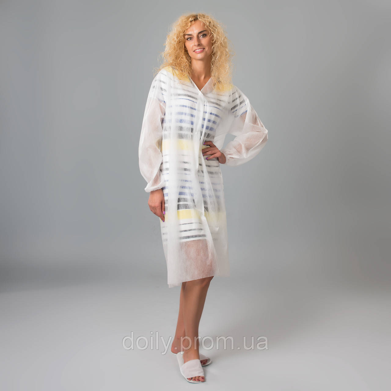 Халат COMFORT+ на кнопках Polix PRO & MED (25 шт / пач) из спанбонда ...