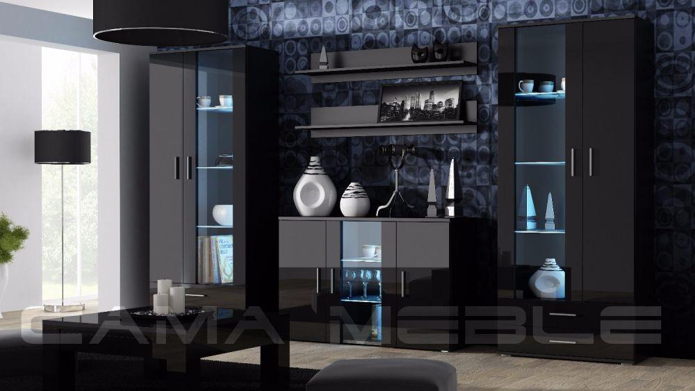 Гостиная Стенка SOHO 10 CAMA Черный Матовый/черный Глянец — Купить ...
