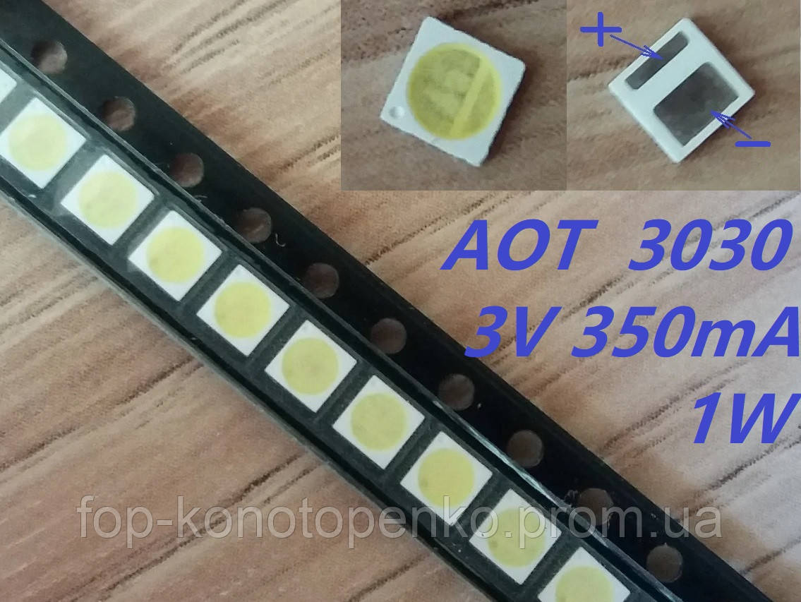 LED AOT 3030 3V: продаж, ціна у Вінниці. Лампочки для світлових ...