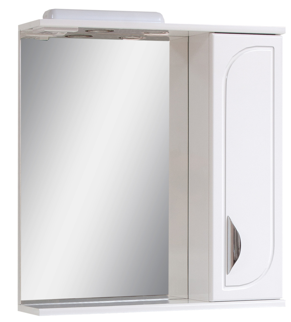 Зеркало для ванной комнаты Баттерфляй 65-01 правое с декором ПИК (ID ...