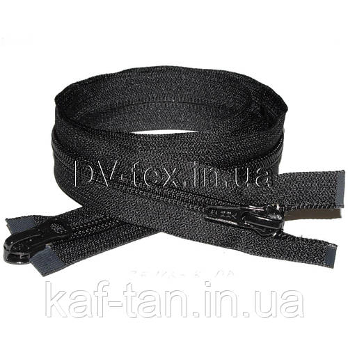 Молния спиральная (Т-8) YKK CFMR-8* DA E/DAG E, (100см), два бегунка, разъемная, черный (580 ...