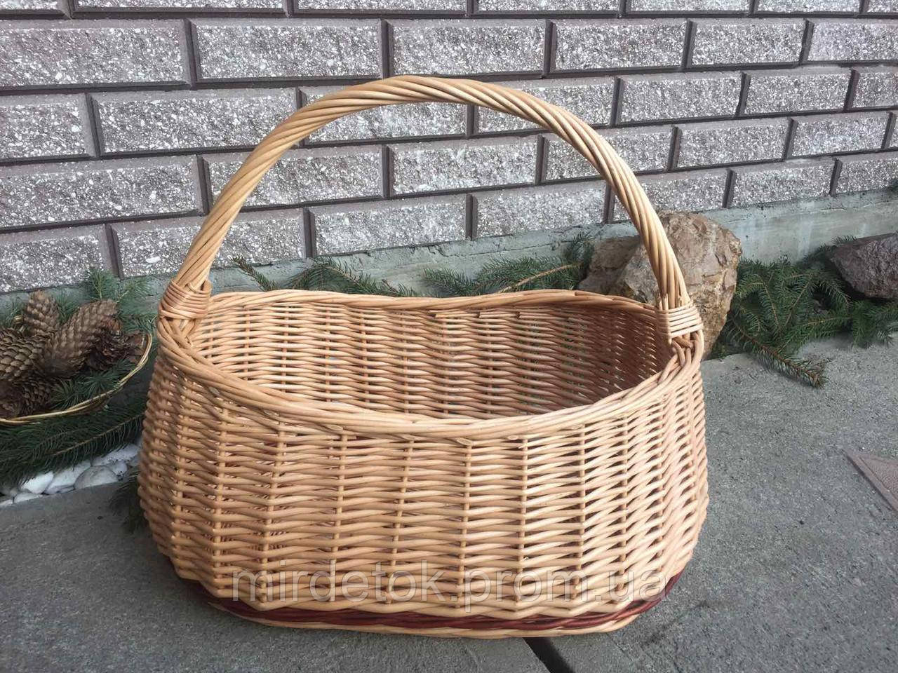 Корзина Семейная Из Цельной Натуральной Лозы Высокого Качаства 44 См ...