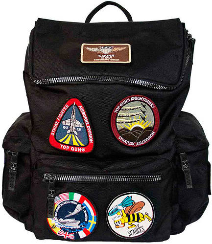 Купить Рюкзак Top Gun backpack with patches (черный), цена 3980 грн ...