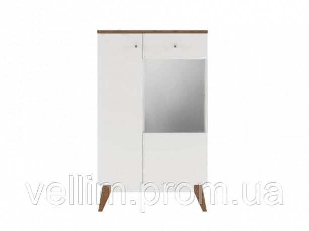 Комод со Стеклом Gerbor Тата REG1D1W 85х140х41 Нимфея Альба/орех Верона — Купить Недорого на ...