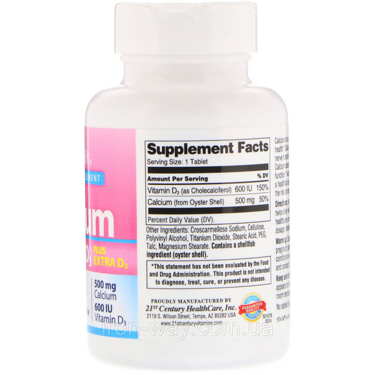 Купити 21st Century Calcium 500 + D3 Extra 90 caps, ціна 180 ₴ - Prom ...