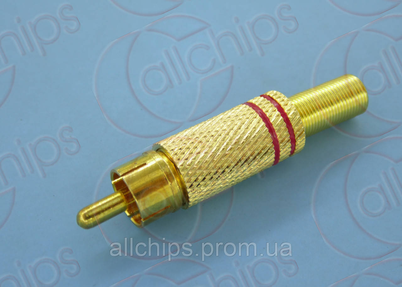 Вилка RCA CC-010R червона з амортизатором позолота тип "ТЮЛЬПАН" б/у ...