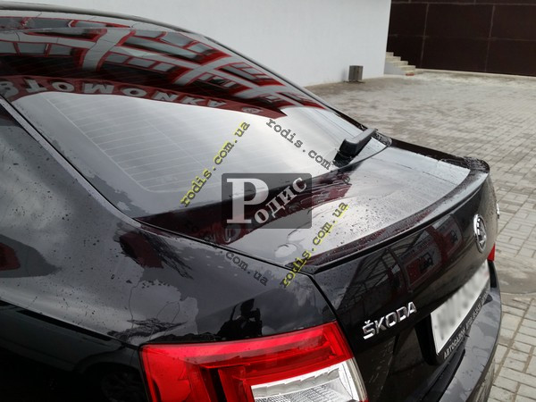 Спойлер Skoda Octavia A7 2013 Лип стеклопластик Orticar