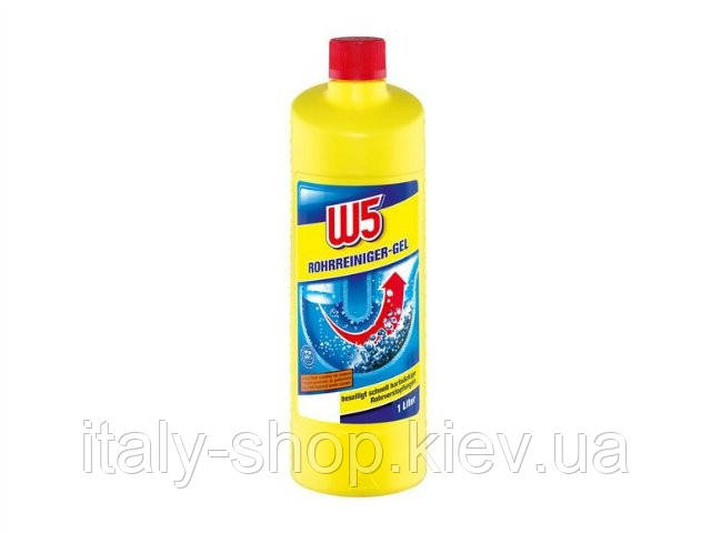 Средство для прочистки труб, W5 Drain Cleaner Gel, 1 л, Германия ...