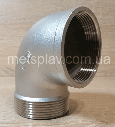 Отвод нержавейка резьбовой внутр/наружн резьба 90˚ ДУ 6( 1/8' ) AISI ...
