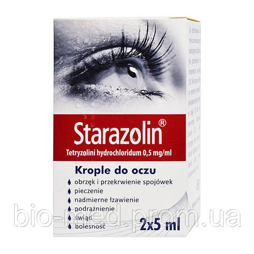 Starazolin (0,5 мг / мл) - очні краплі від запалення, 2x5 мл, ціна 231 ...