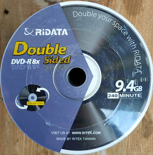 DVD - R 9,4Gb 8x Bulk 50 pcs DoubleSide Ridata двусторонние (ID ...