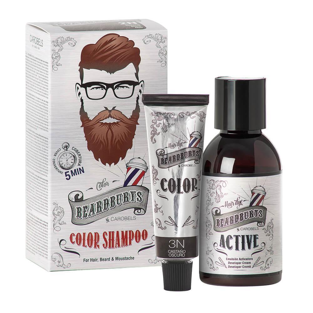 Купить Шампунь мужской для головы бороды и усов BEARDBURYS 3N темно ...