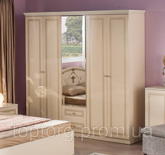 Купить Гардероб шкаф Стелла Крем, цена 6899 грн — Prom.ua (ID#154417343)