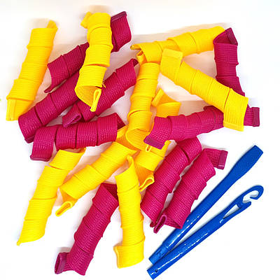 Бигуди Magic Curler "Спираль" длина 85 см, набор 18 шт., крупный локон ...