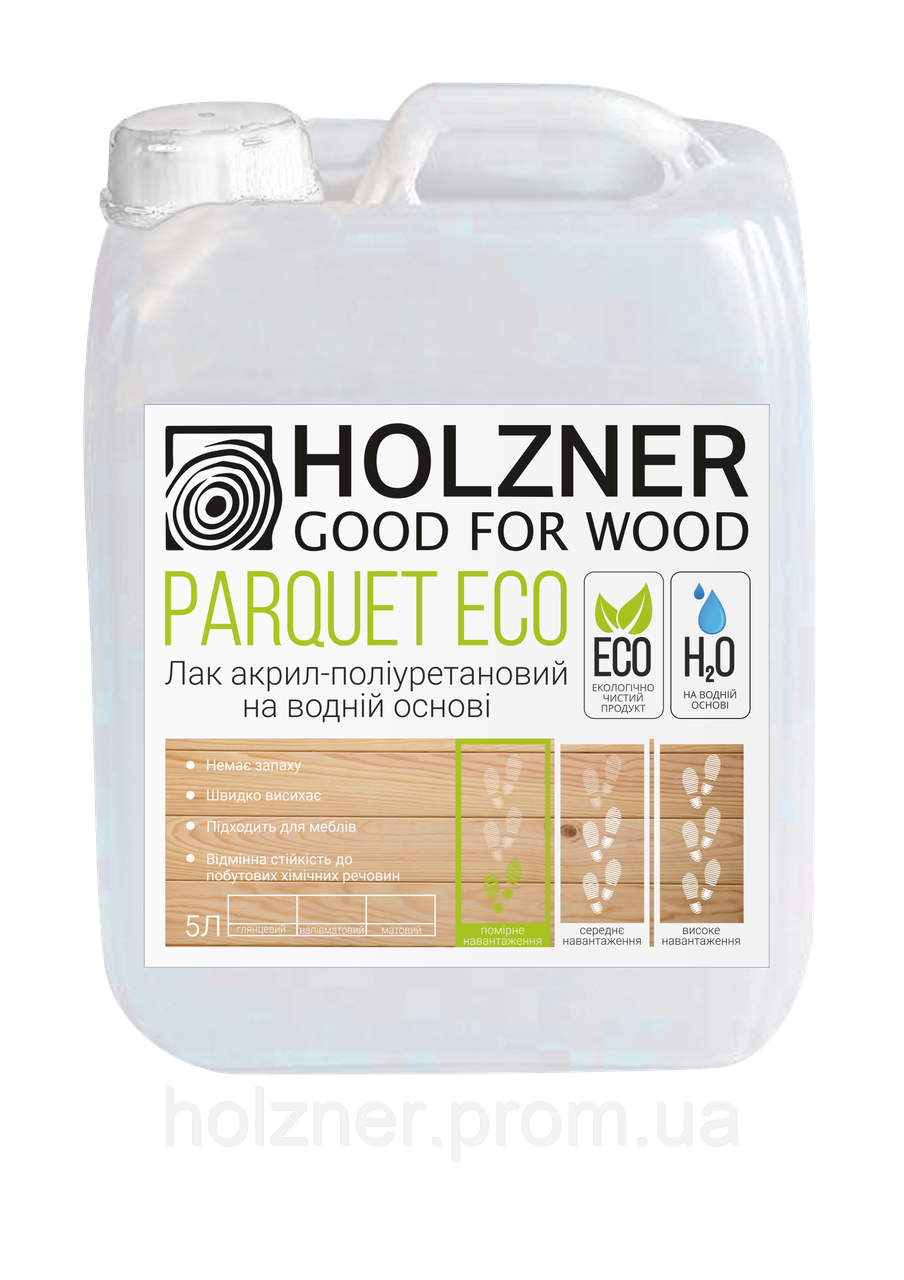 Лак для паркету "HOLZNER Parquet ECO", глянцевий, 5л (ID#1161479559 ...