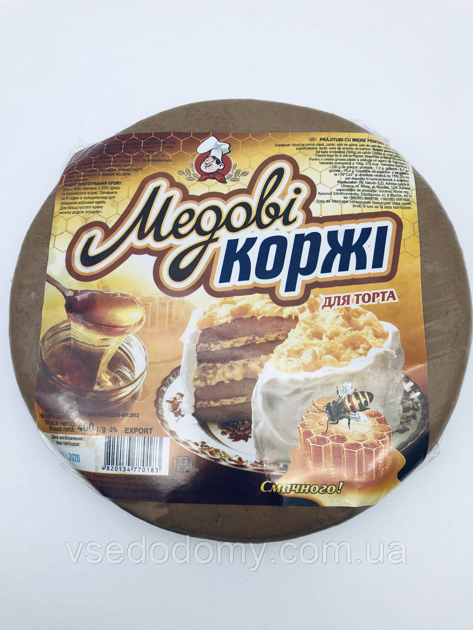 Коржи Медовые, 400 Гр, Вакулин — Купить Недорого на Bigl.ua (1155415680)