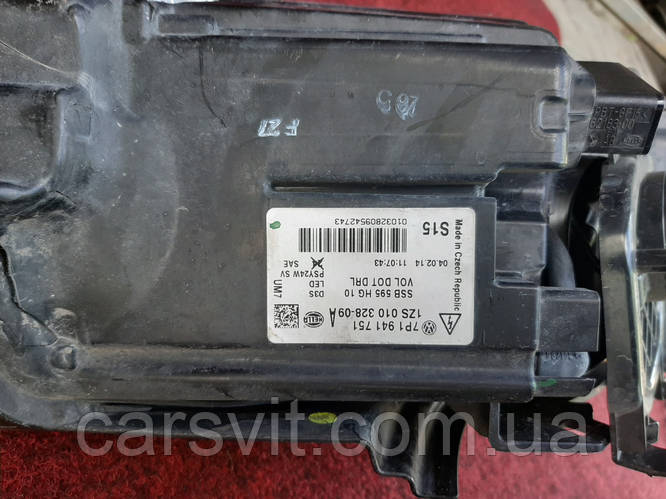 Фара левая Volkswagen Touareg 7P1 941 751 (ID#1173574669), цена: 1400 ...