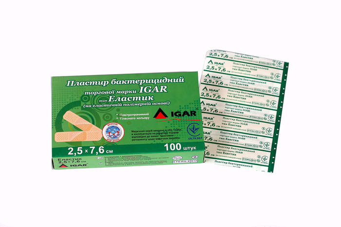 Купить Пластырь бактерицидный IGAR "Еластик" 2,5*7,6 см (на эластичной ...