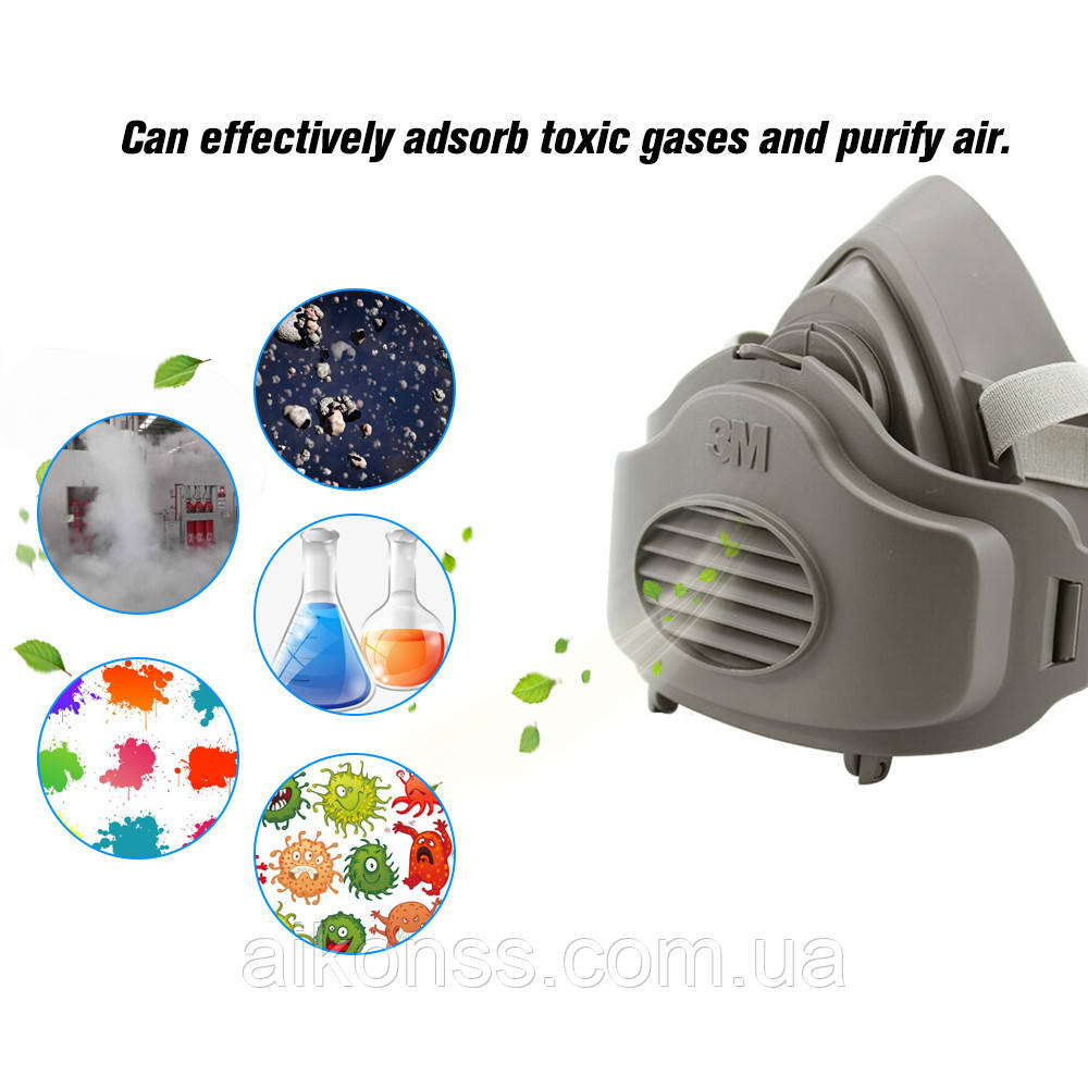 3M 3200 респиратор в сборе + 10 фильтров N95 3701 \ 3М3200 полумаска, цена 520 грн — Prom.ua (ID ...