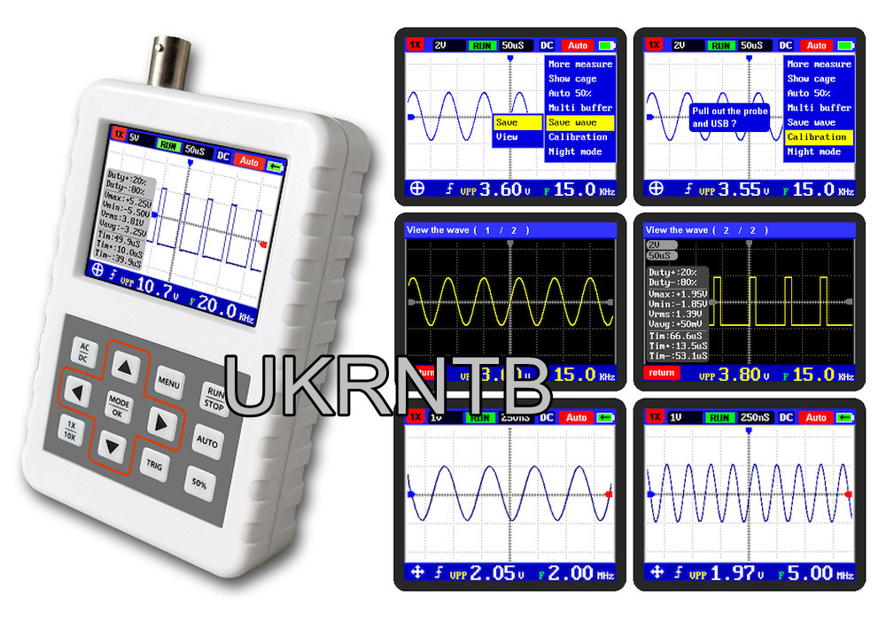 Осциллограф портативный DSO до 5 МГц / Осциллограф цифровой ...