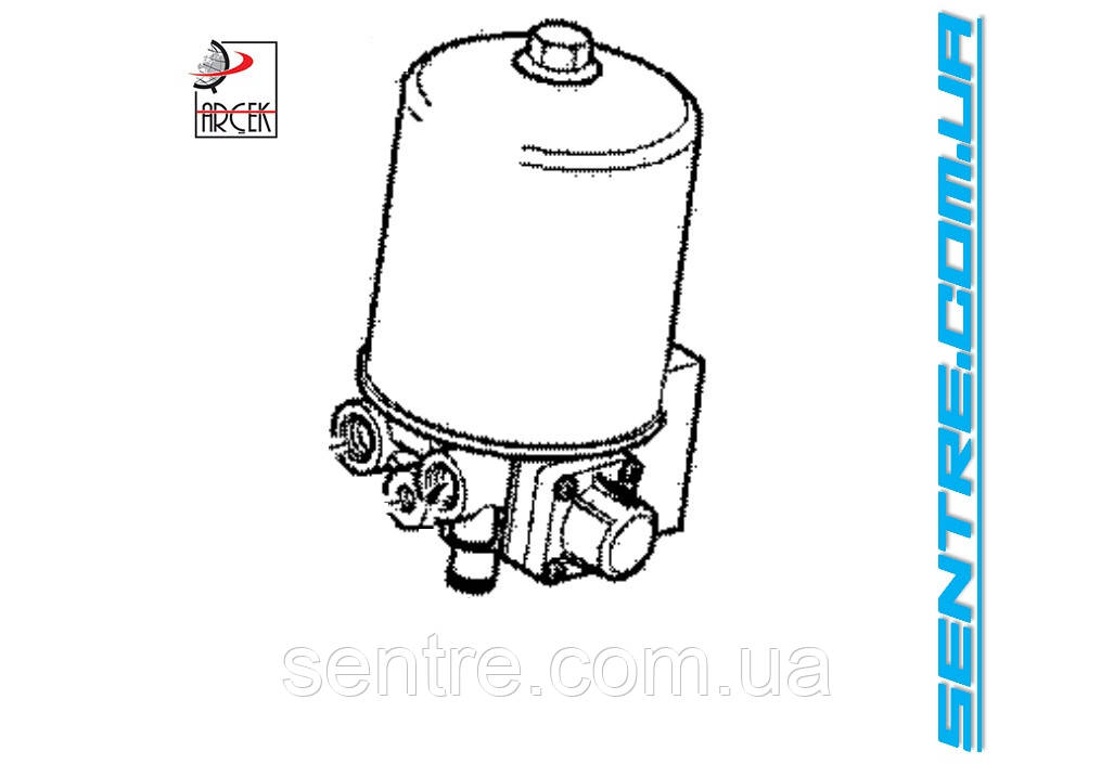 Кран осушитель воздуха Scania 4 (9,3 BAR) 4324100830, 4324101440 ARCEK ...