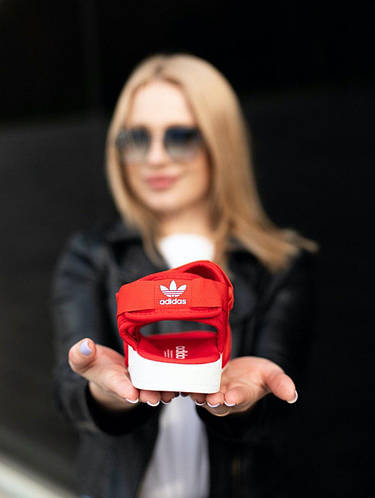 Женские сандалии Adidas Adilette 2.0 Red White / босоножки адидас ...