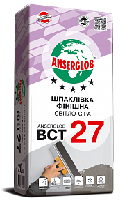 Купить ВСТ27 Шпаклевка финишная светло-серая 20 кг ANSERGLOB, цена 236 ...