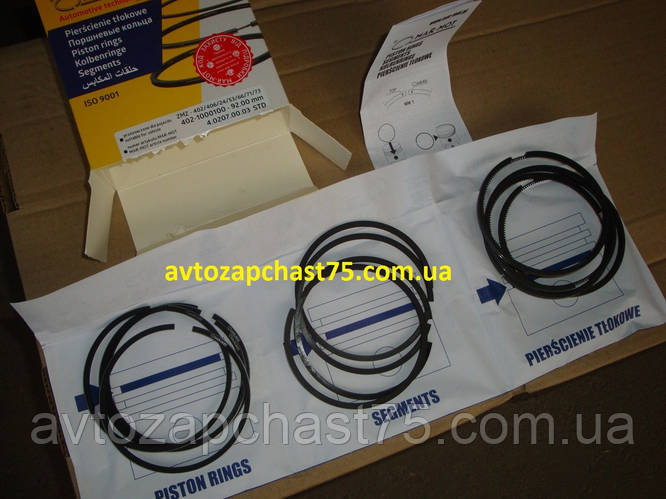 Кольца поршневые Газ 2410, 3302, газель, волга, Газ 53, 3307 92,0 мм, узкие, на 4 поршня (Marmot ...